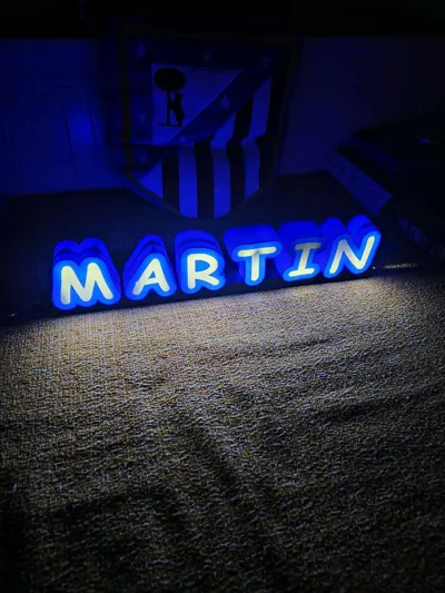 Custom Name LightBox, Led lamp by Infinite Ideas 3D MakerWorld ...