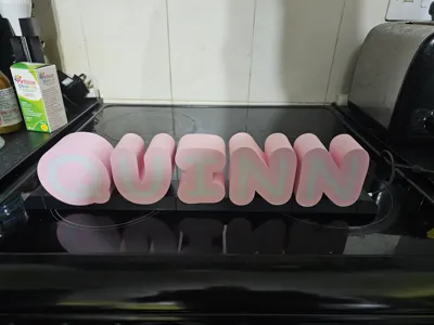 Custom Name LightBox, Led lamp by Infinite Ideas 3D - MakerWorld