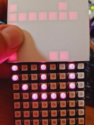 8x8 WS2812B LED Matrix Diffuser by just-a-dude - MakerWorld