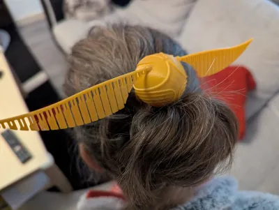 Harry Potter Snitch hair scrunchie hair clip by darvil66 - MakerWorld