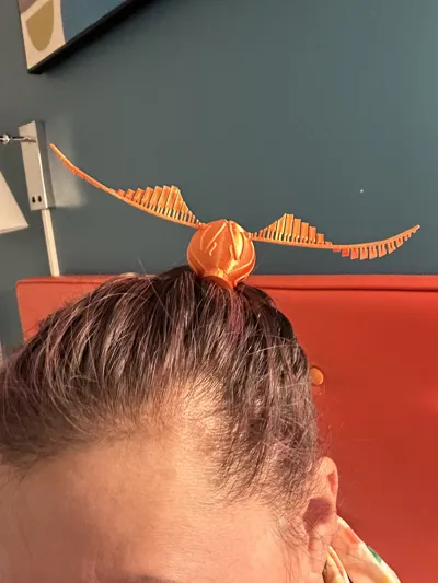 Harry Potter Snitch hair scrunchie hair clip by darvil66 - MakerWorld