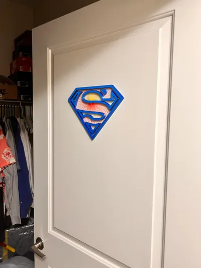 Superman String Art by EDDIEB3D_ MakerWorld: Download Free 3D Models