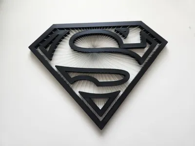 Superman String Art by EDDIEB3D_ - MakerWorld