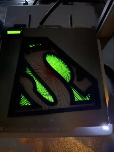 Superman String Art - Free 3D Print Model - MakerWorld