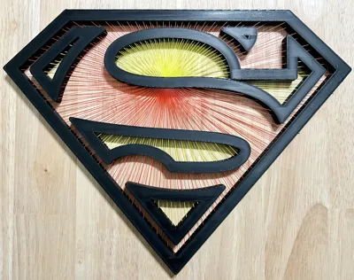 Superman String Art by EDDIEB3D_ - MakerWorld