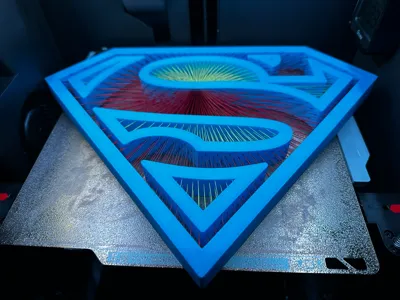Superman String Art by EDDIEB3D_ - MakerWorld