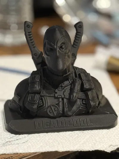Deadpool Bust - base+lettering Remixed by sweb3791 - MakerWorld