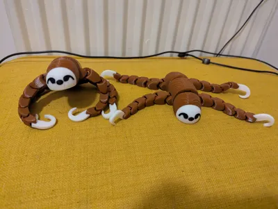 Flexi-Sloth with mulit-color face for AMS - Free 3D Print Model ...