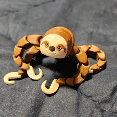 Flexi-Sloth with mulit-color face for AMS - Free 3D Print Model ...