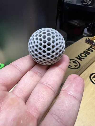 Airless Golf Ball 1.0 mini golf practice ready! by filete3d - MakerWorld