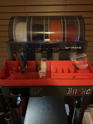 Top Tool Storage for Bambu Printers P1S and P1P - features phone/tablet ...