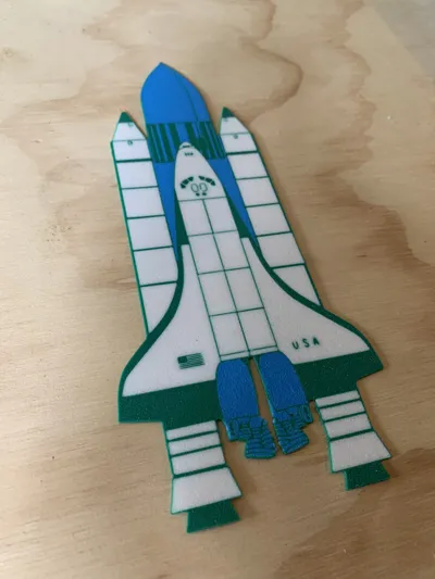 2D Space Shuttle by Wizard7741 - MakerWorld