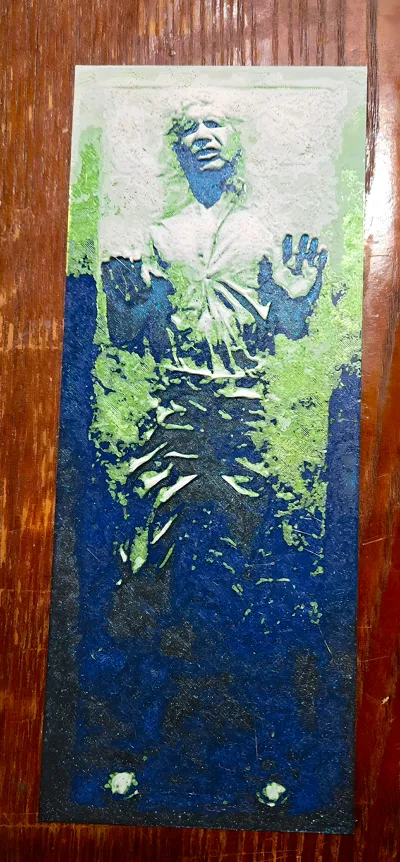Han Solo Carbonite (Filament Painting) by Ian Smalley - hueforge ...