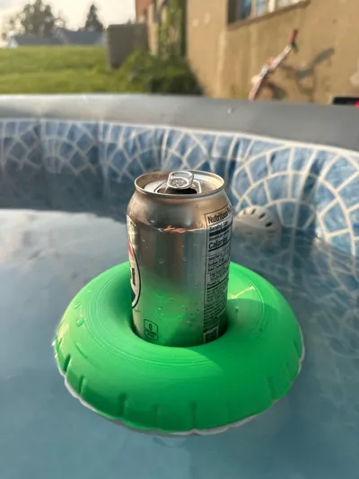 Pool Float Coaster - Inflatable donut ring koozie for bottles & cans by ...