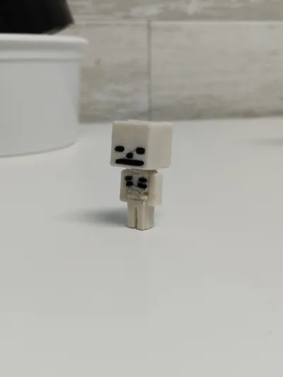 Minecraft-inspire Skeleton Minifigure Kit/Keychain - Free 3D Print ...