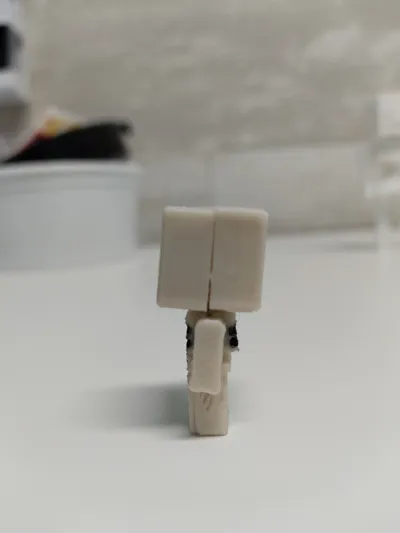 Minecraft-inspire Skeleton Minifigure Kit/Keychain - Free 3D Print ...