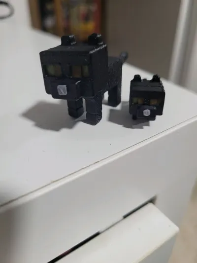 Minecraft-inspired Cat Mini Figure Kit / Keychain by chiz_m MakerWorld ...