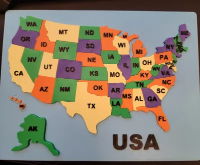 USA States Puzzle Map (educational + kid friendly) by Kopp3D MakerWorld ...