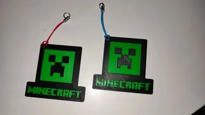 Minecraft Keychain - Creeper - Free 3D Print Model - MakerWorld