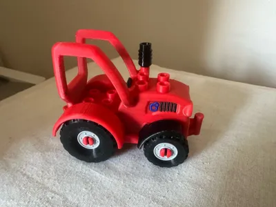 Duplo Compatible Tractor, John Deere Colors - Free 3D Print Model ...