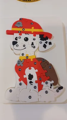 Puzzle Paw Patrol - Marshall (numbers and letters) by michal0082 ...