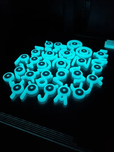 Pokemon Unown Alphabet by Llambda MakerWorld: Download Free 3D Models