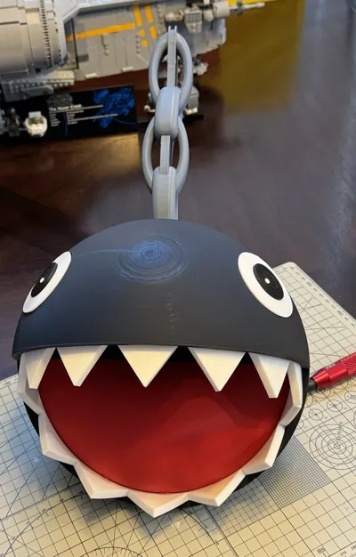 Mario Chain Chomp Piggy Bank by Llambda MakerWorld: Download Free 3D Models