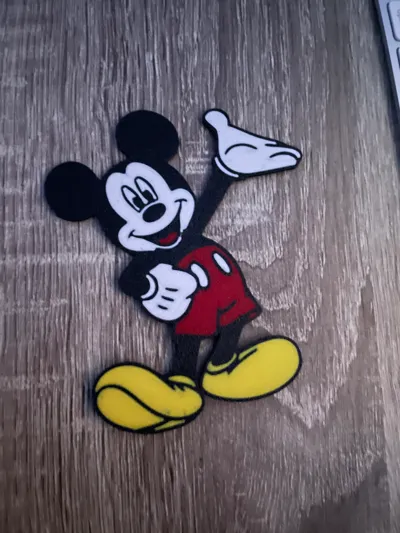 Multicolor Mickey Mouse Magnet by wotfan - MakerWorld