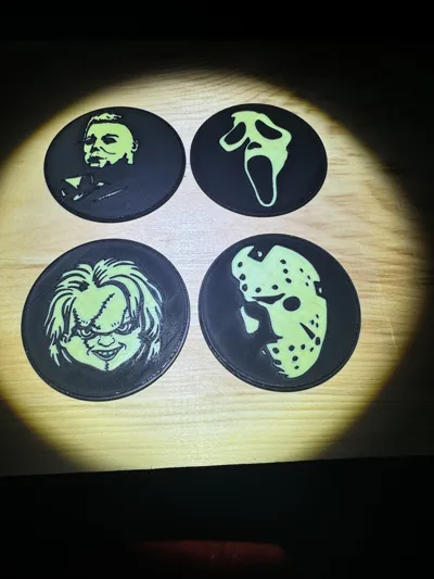 horror coasters with holder by Beach Cities Printing MakerWorld ...