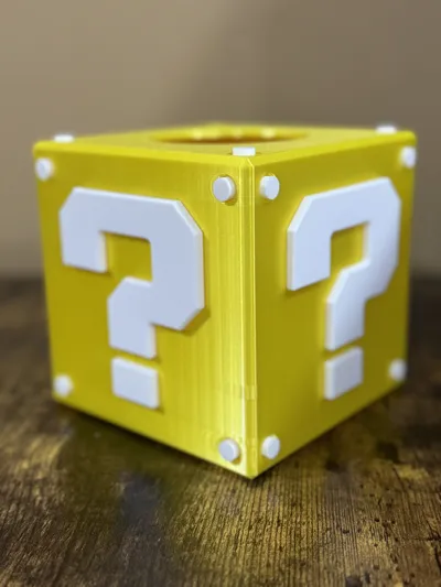 Question Mark Block Tissue Box Cover - Free 3D Print Model - MakerWorld