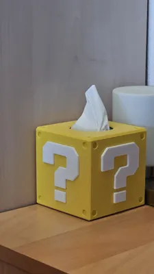 Question Mark Block Tissue Box Cover - Free 3D Print Model - MakerWorld