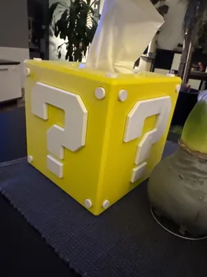 Question Mark Block Tissue Box Cover - Free 3D Print Model - MakerWorld