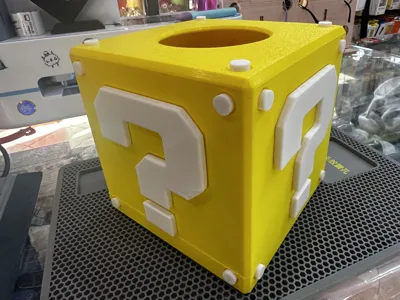 Question Mark Block Tissue Box Cover - Free 3D Print Model - MakerWorld