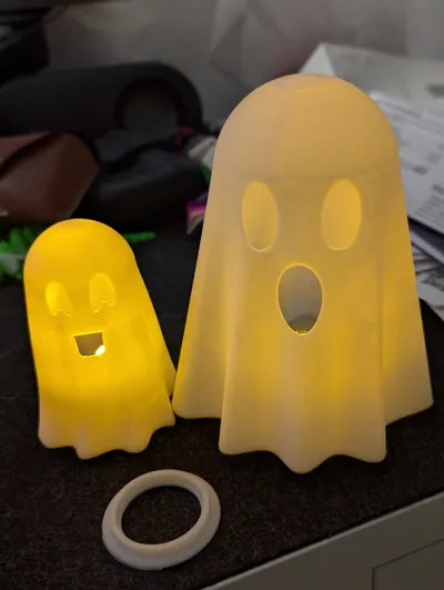 Spooky Ghost Tea Light Plug Remixed by mumbles - MakerWorld