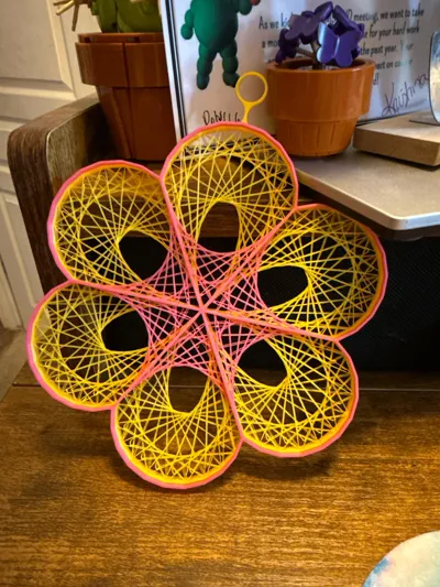 StringArt Flower by JackMakerWorld: Download Free 3D Models
