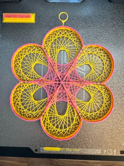 StringArt Flower - Free 3D Print Model - MakerWorld