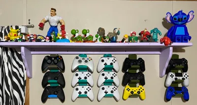 Xbox controller mount, stackable, spare AA holder by Tassesin ...