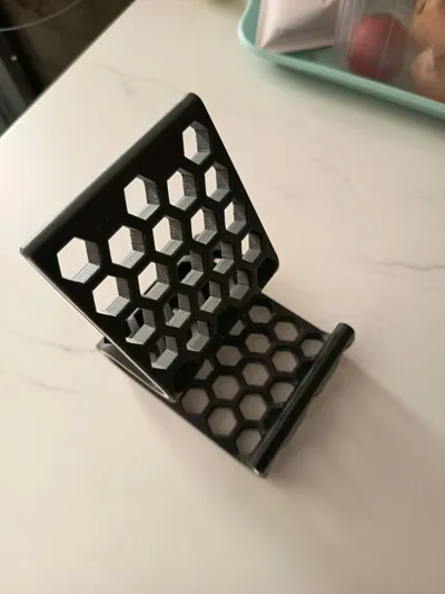Phone/Tablet Stand Honeycomb (No AMS ) - Free 3D Print Model - MakerWorld
