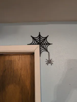 Halloween Spider Door Corner Decor by Three Dimensions - MakerWorld