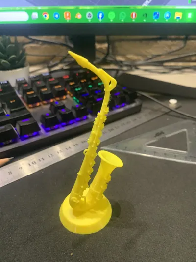 Saxophone miniature (with base) Remixed by Dany Sanchez MakerWorld ...