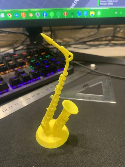 Saxophone miniature (with base) Remixed by Dany Sanchez MakerWorld ...