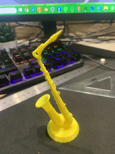 Saxophone miniature (with base) Remixed by Dany Sanchez MakerWorld ...
