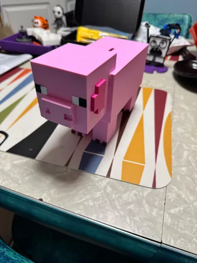 Piggy Bank Minecraft Pig by Sakul MakerWorld: Download Free 3D Models