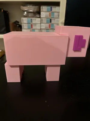 Piggy Bank Minecraft Pig by Sakul MakerWorld: Download Free 3D Models