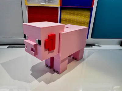 Piggy Bank Minecraft Pig by Sakul MakerWorld: Download Free 3D Models