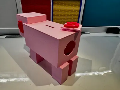 Piggy Bank Minecraft Pig by Sakul MakerWorld: Download Free 3D Models