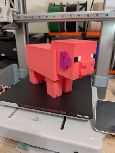 Piggy Bank Minecraft Pig - Free 3D Print Model - MakerWorld