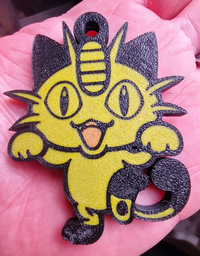 Pokemon Meowth Keychain by ME STUDIO MakerWorld: Download Free 3D Models
