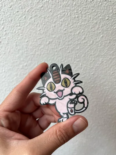 Pokemon Meowth Keychain by ME STUDIO MakerWorld: Download Free 3D Models