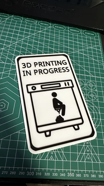 Pooping 3D Printing Sign - No AMS needed! by Jeffluenza - MakerWorld